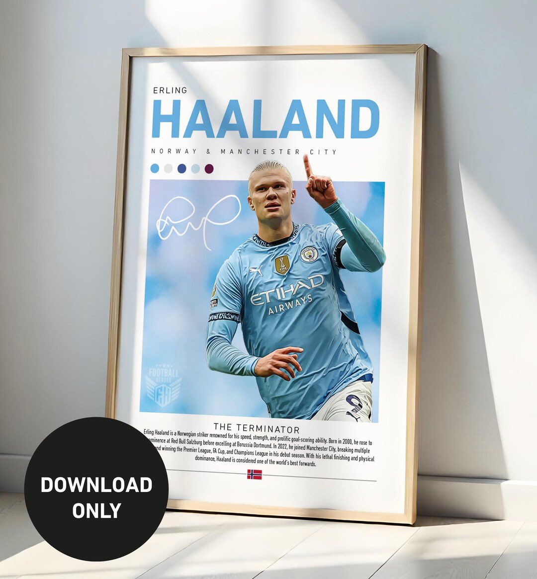Erling Haaland Digital Download Print - Etsy