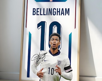 Jude Bellingham + Stadium Background - England FC C A4 Pencil Drawing ...