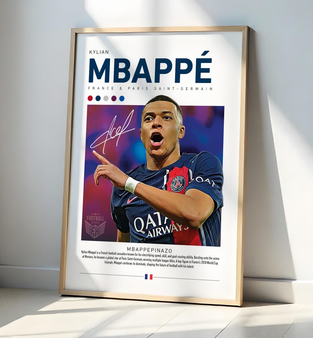 Mbappe Wall Print - Etsy