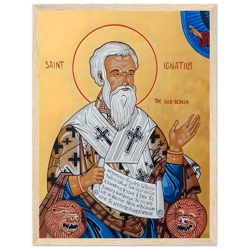 St. Ignatius of Antioch Icon Poster, Early Church Father Wall Art ...