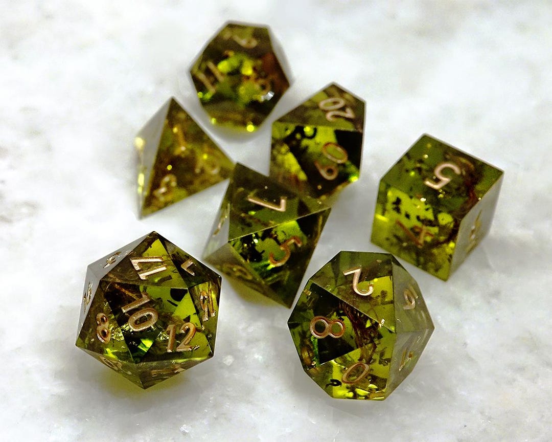 Massy Rock Moss, Real Moss, Green Polyhedral Sharp Edge Dnd Gem Dice ...