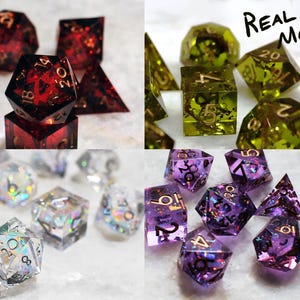 Moonbeam, Clear Polyhedral Sharp Edge Dnd Gem Dice Holographic ...