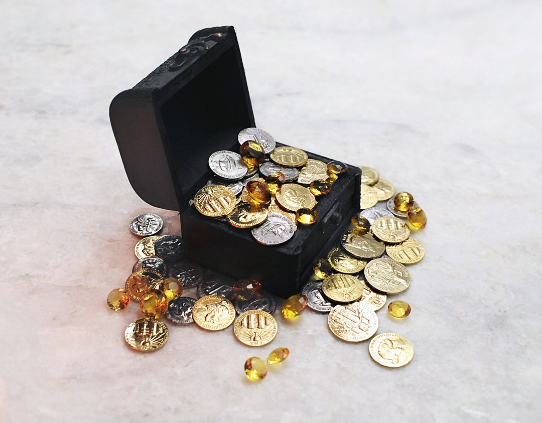 LOOT Chest, Solid Iron and Brass Metal Dnd Coins and RPG Treasure - Etsy