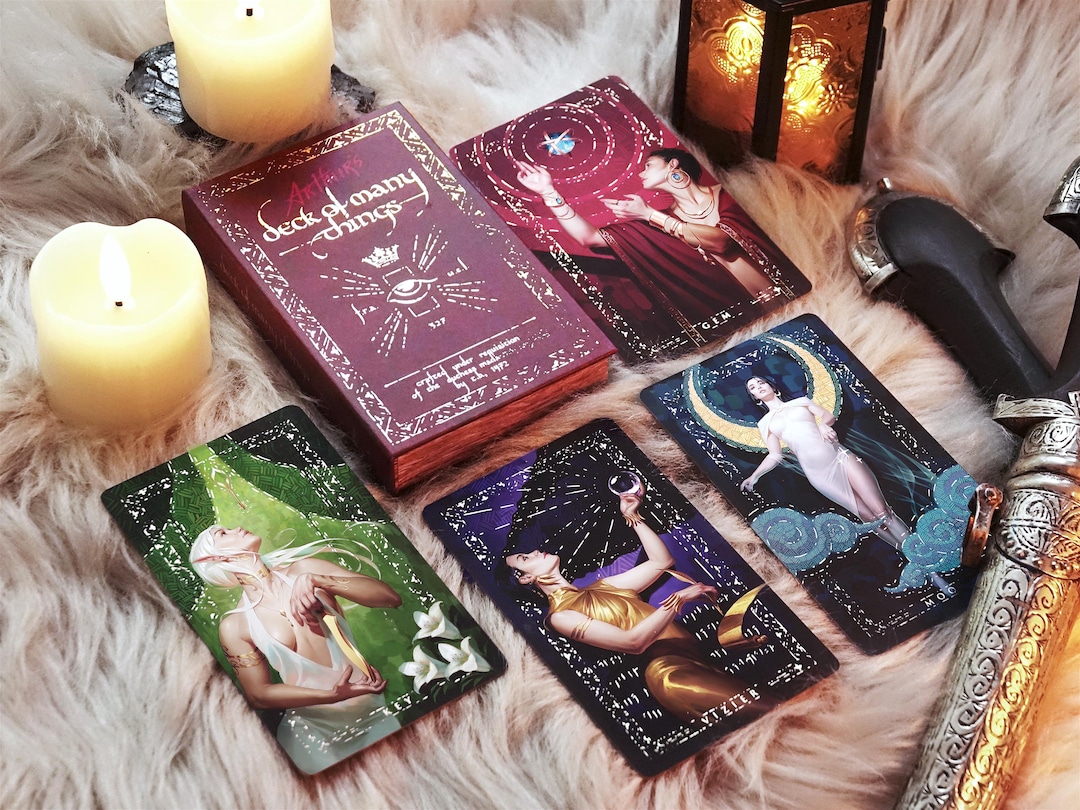 Arthur's Deck of Many Things, Dnd 5e Compatible RPG Cards, TTRPG Gold ...