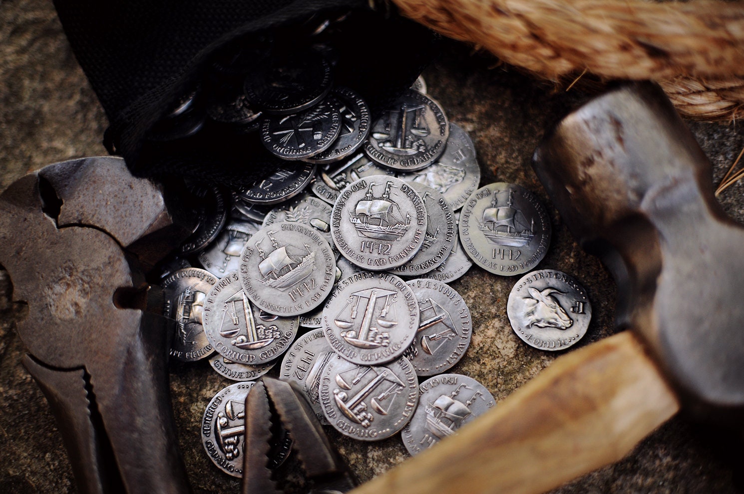 LOOT Chest Solid Iron and Brass Metal Dnd Coins and RPG - Etsy