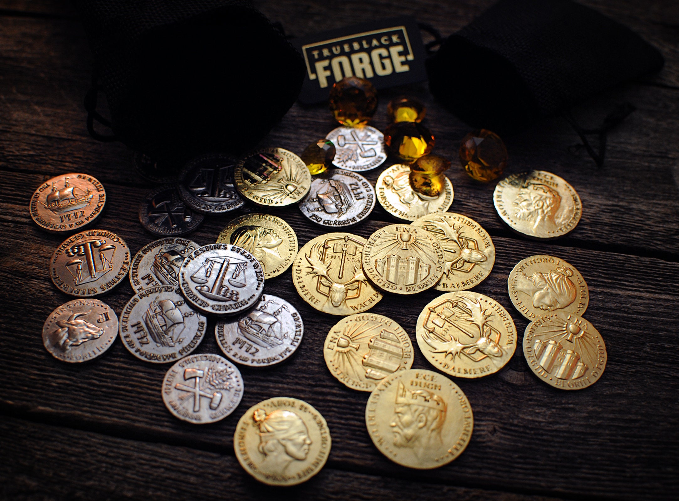 The Party's Plunder, Set of 260 Hand-polished Metal Coins + Gems - Etsy