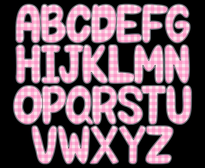 Preppy Coquette Alphabet Letters PNG, Cute Pastel Font Clipart With ...