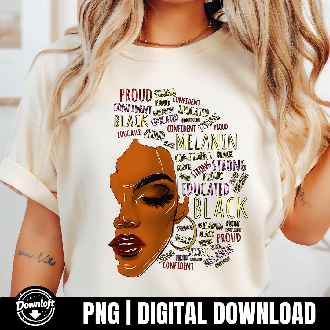 Black History Month PNG, Proud Strong Educated Png, Black Woman Afro ...