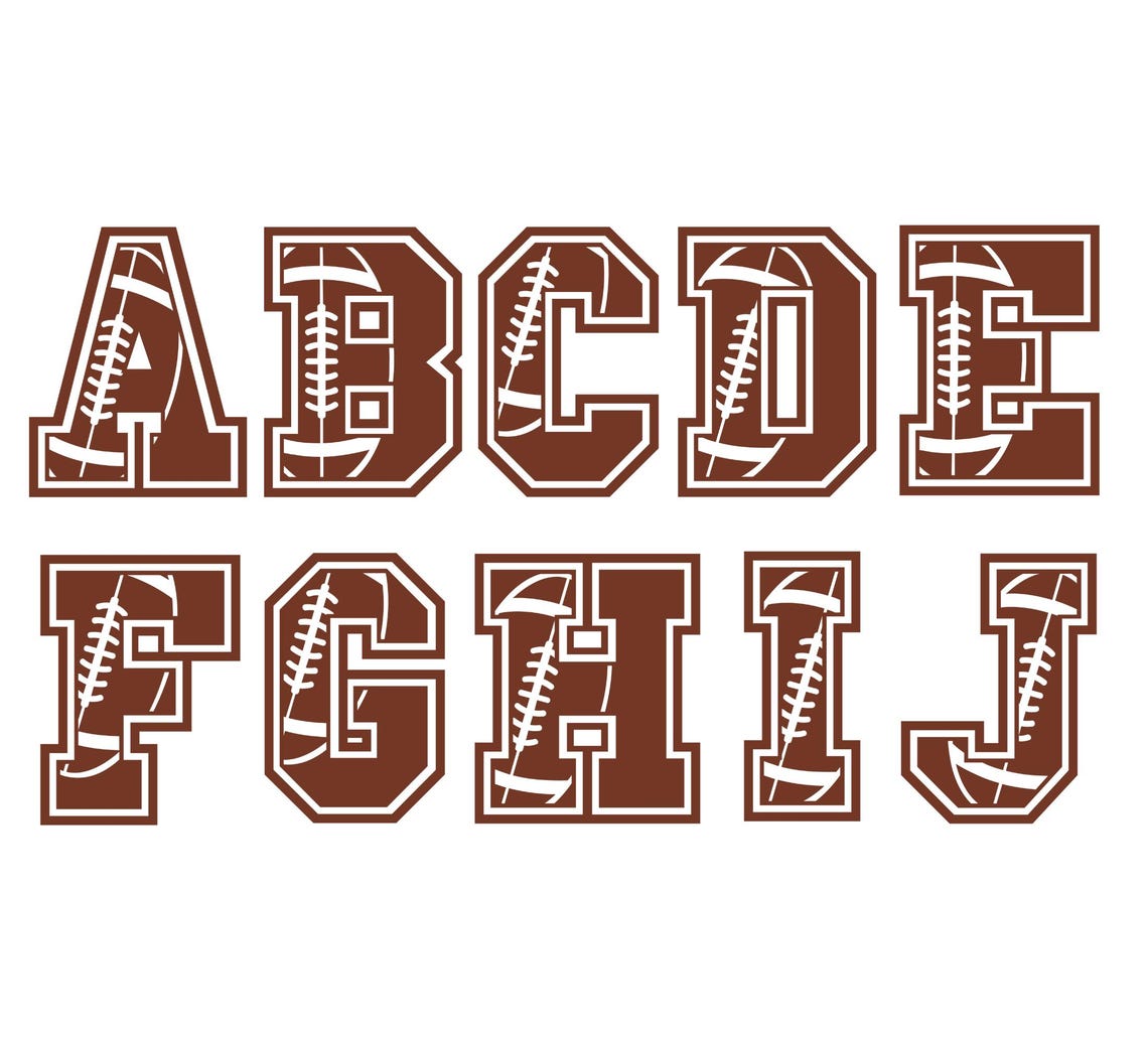 Varsity Font Svg: Football Letters & Numbers (PNG Digital Download - Etsy