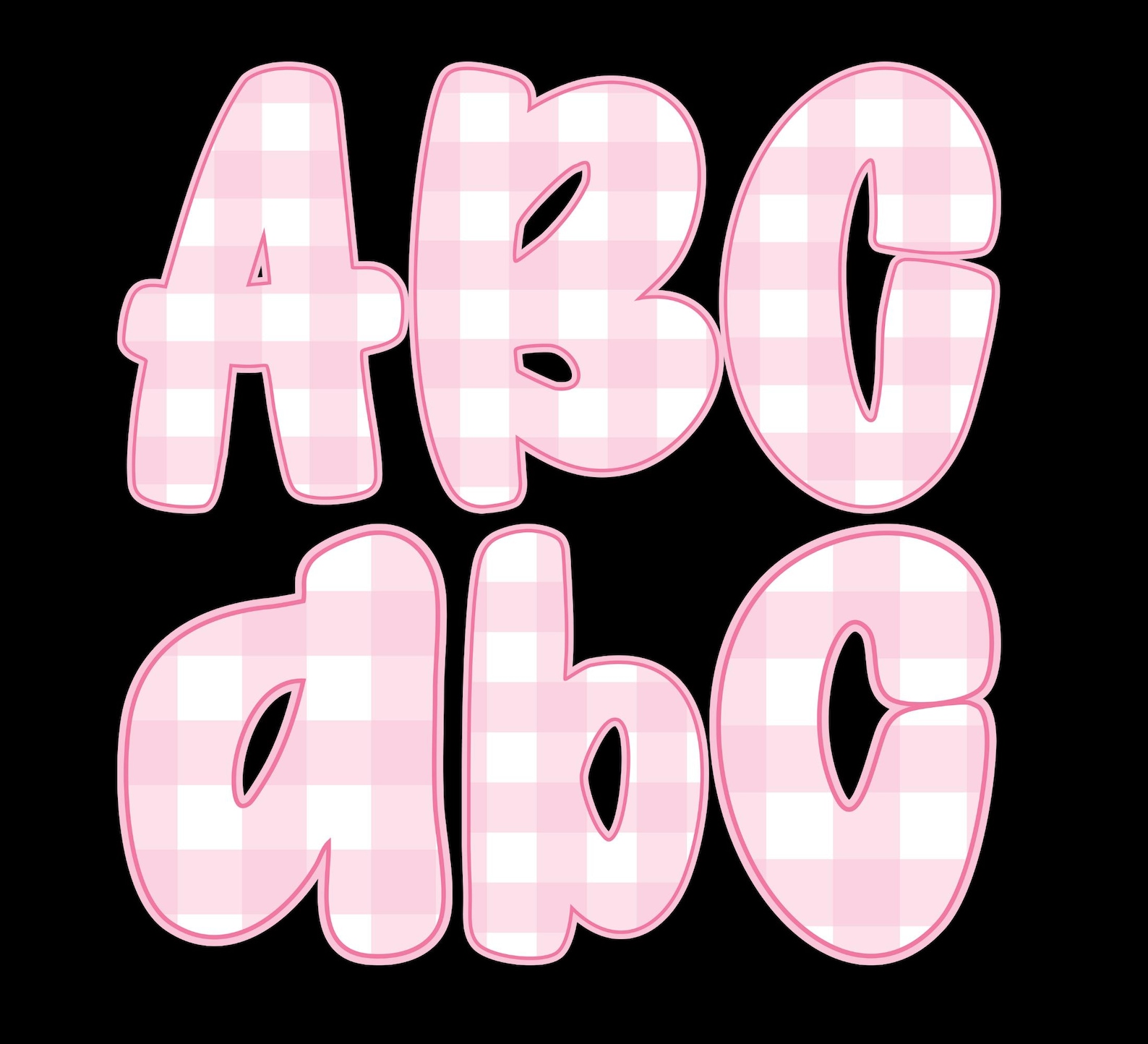 Grandmillennial Floral Mix Bow Alphabet Png, Upper Lowercase Letters ...