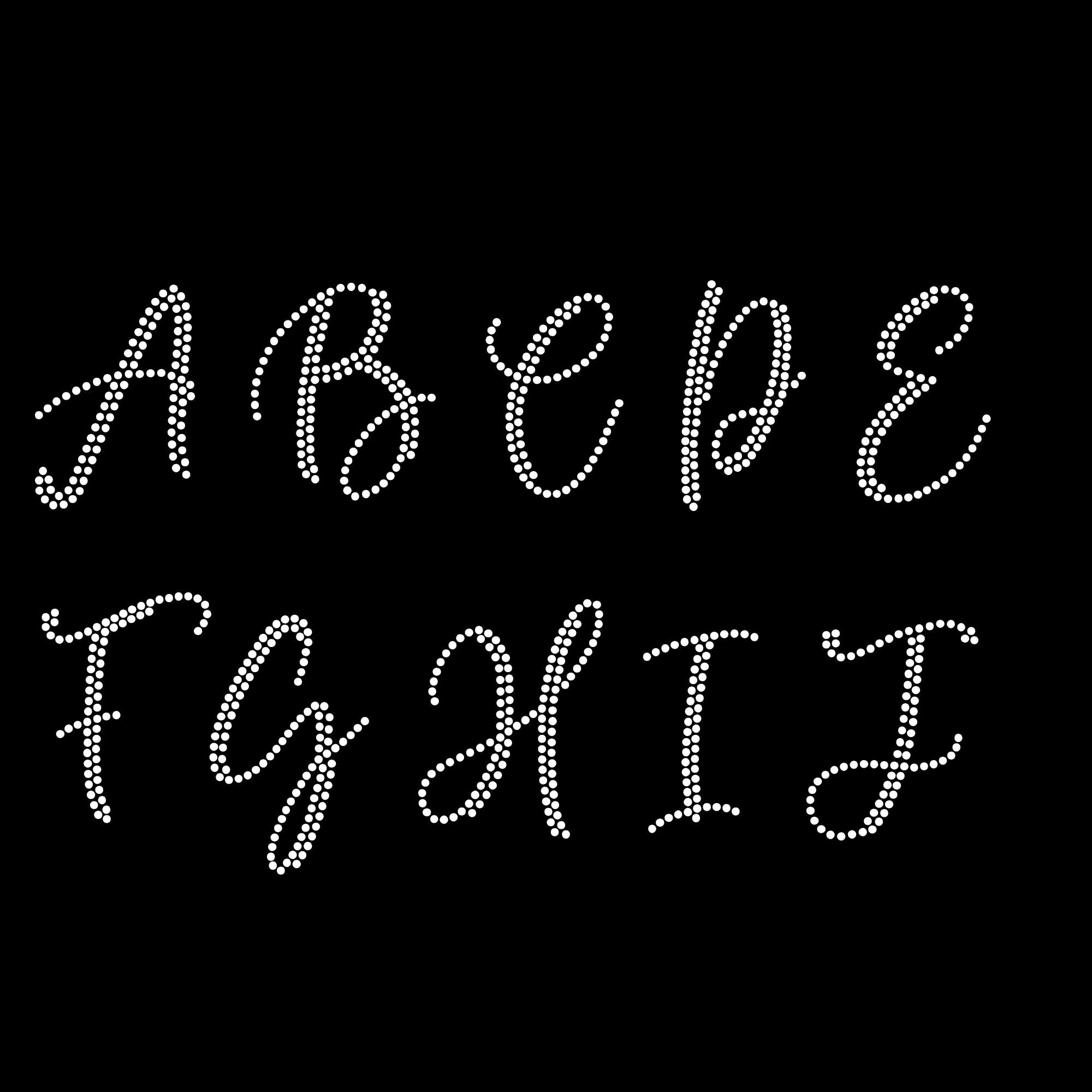 Cursive Rhinestone Template TTF, Rhinestone Font Letters Alphabet Png ...