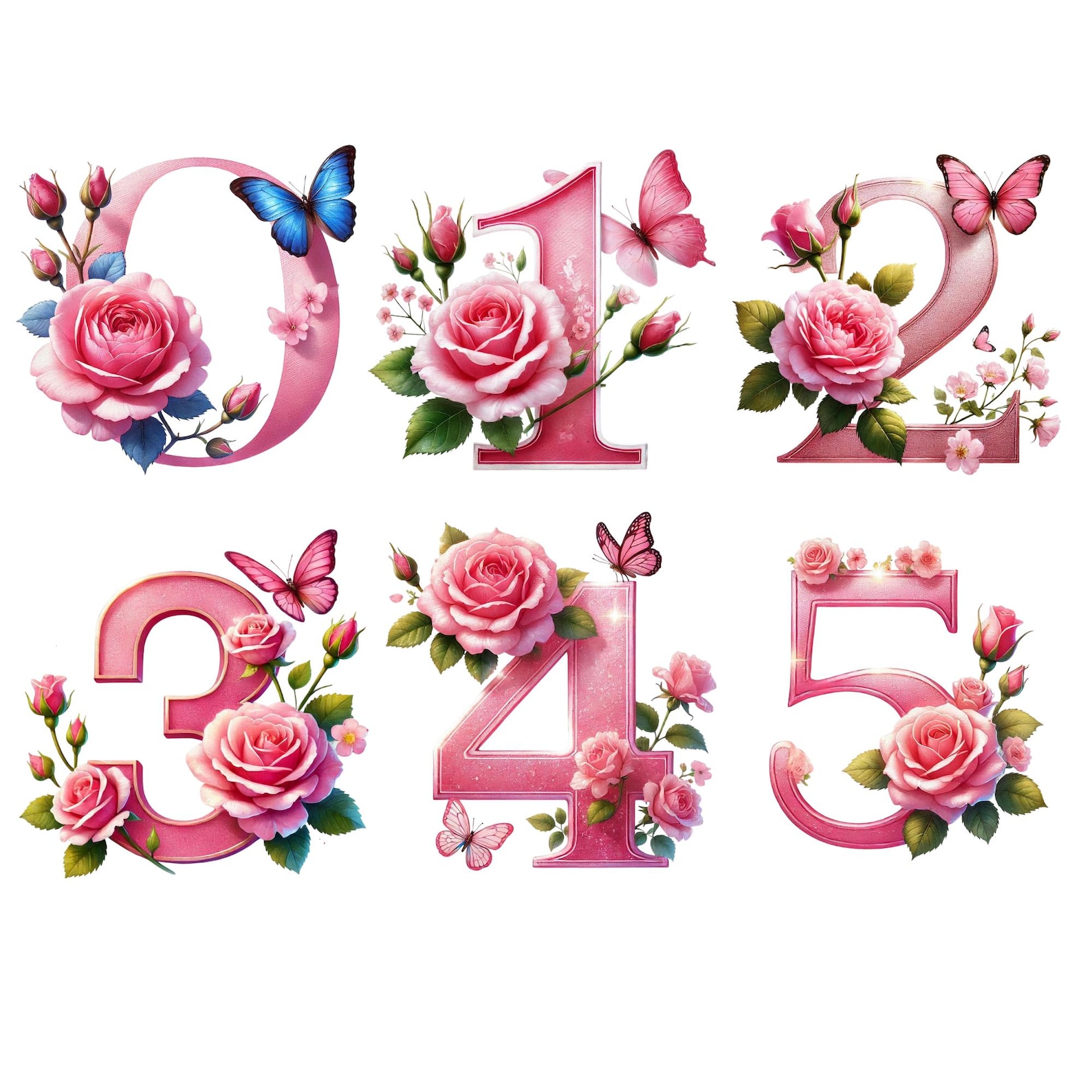 Watercolor Floral Alphabet PNG: Pink Spring Lettering (digital Download ...