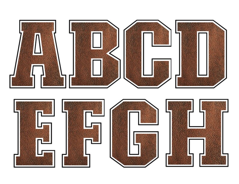 Football Alphabet PNG: Varsity Font, Sports Letters (digital Download ...