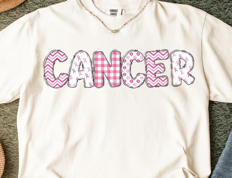 Breast Cancer Awareness Alphabet PNG Bundle: Pink Ribbon Letters ...