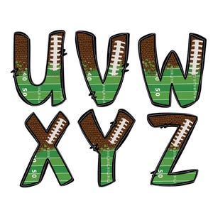 Football Font PNG: Doodle Letters Alphabet (digital Download) - Etsy