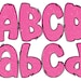 Pink Doodle Alphabet Png, Cute Hand Drawn Pink Letters Clipart, Fun ...