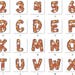 Thanksgiving Alphabet & Numbers, Fall Letters Clipart, Autumn Patchwork ...