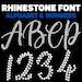 Cursive Rhinestone Template TTF, Rhinestone Font Letters Alphabet Png ...