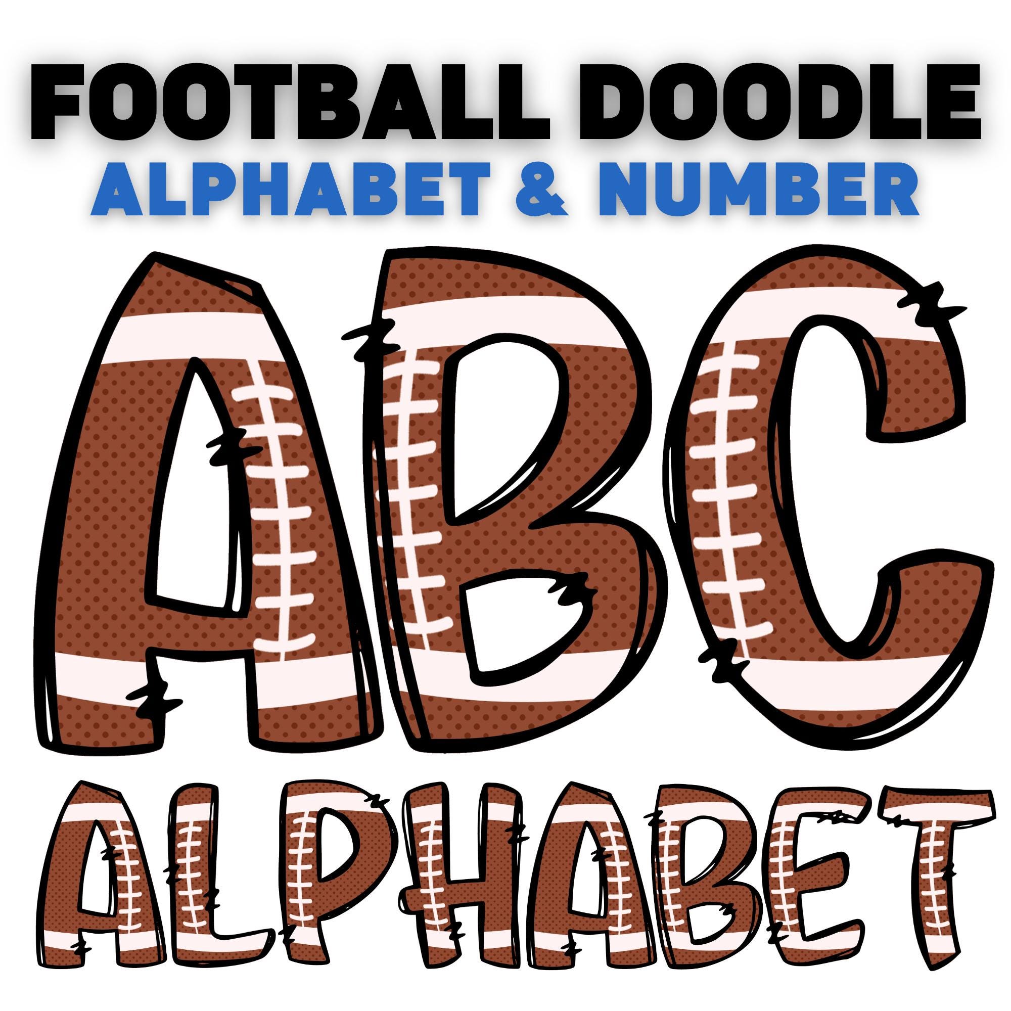 Football Alphabet Doodle Letters Png,football Letters Alphabet ...