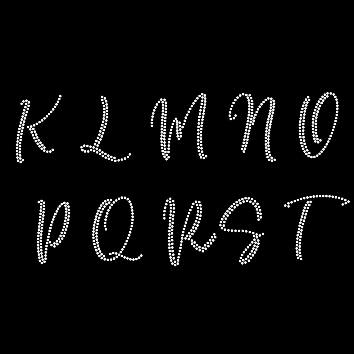 Cursive Rhinestone Template TTF, Rhinestone Font Letters Alphabet Png ...