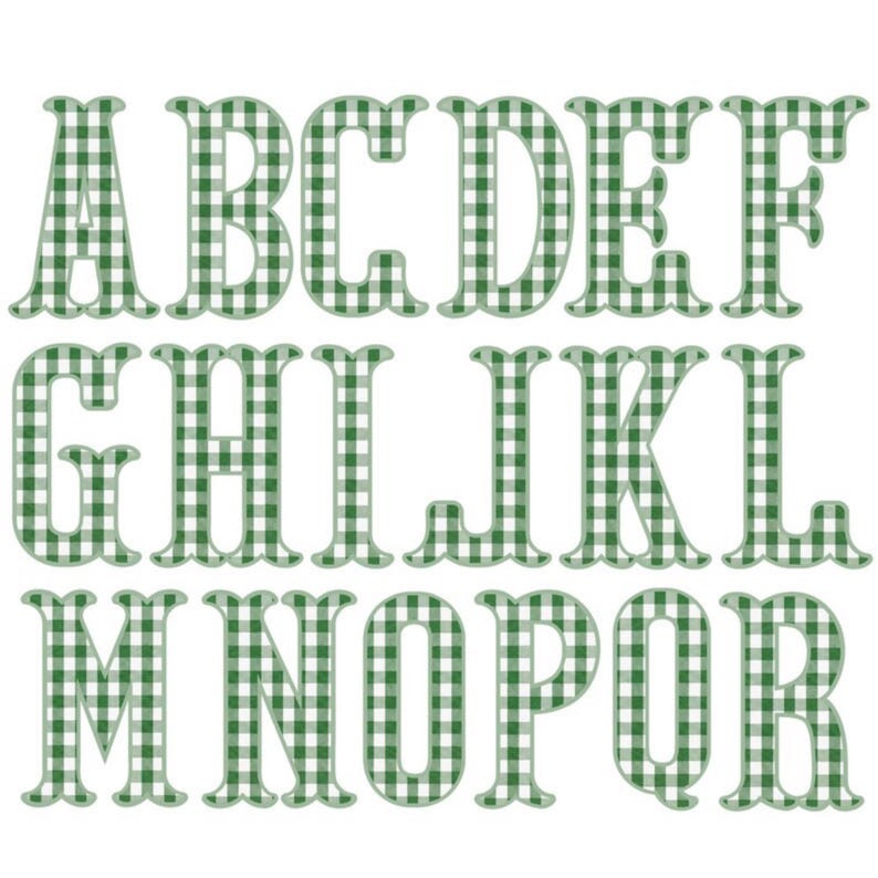 Gingham Monogram Bundle Alphabet, Pastel Gingham Monogram Png, Fishtail ...