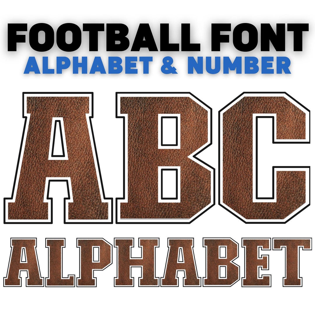 Football Alphabet PNG: Varsity Font, Sports Letters (digital Download ...