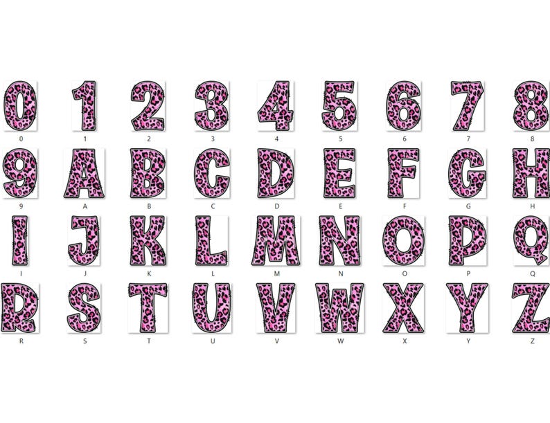 Breast Cancer Awareness Doodle Alphabet PNG: Pink Ribbon Letters ...