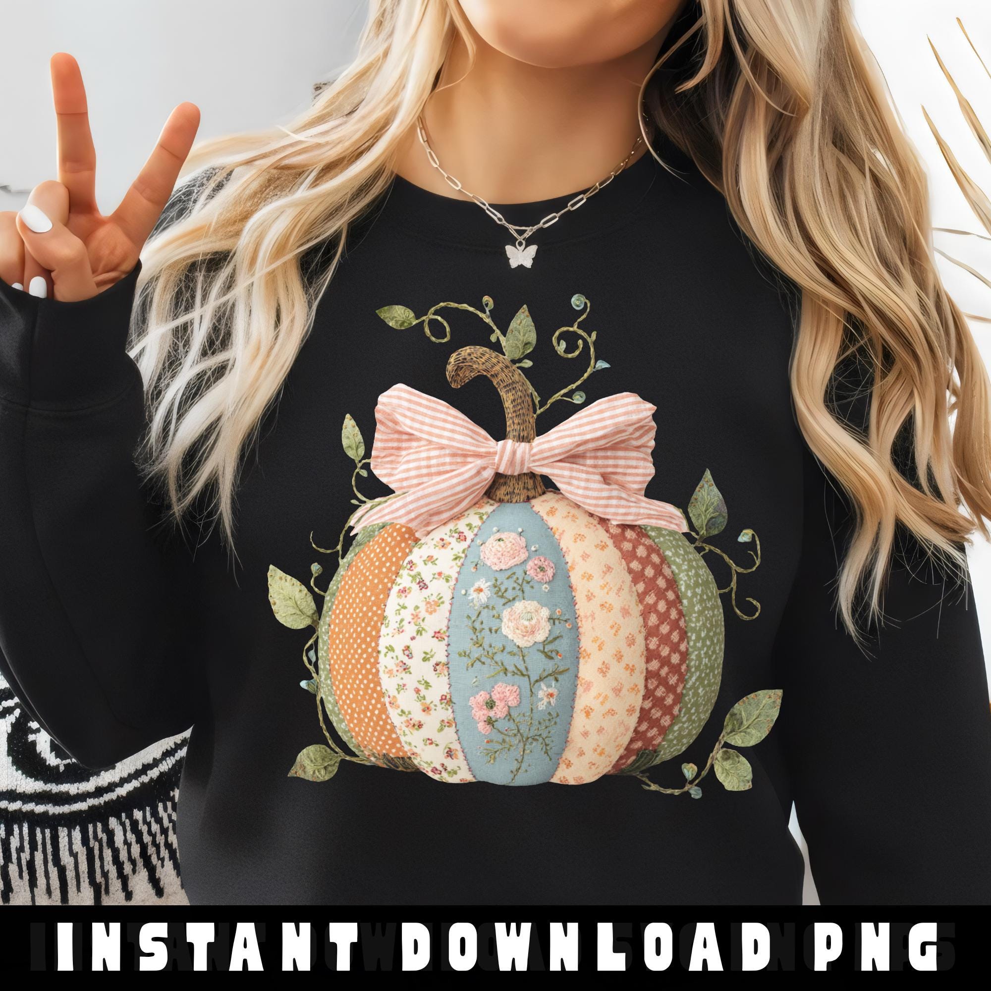 Patchwork Pumpkin PNG: Cottagecore Fall Design (digital Download) - Etsy