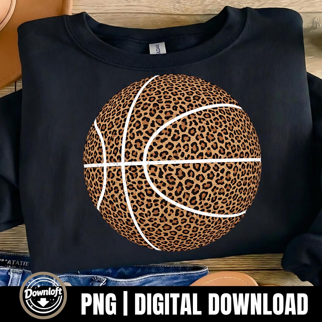 Leopard Print Basketball PNG Sublimation Design, Cheetah Basketball Mom ...