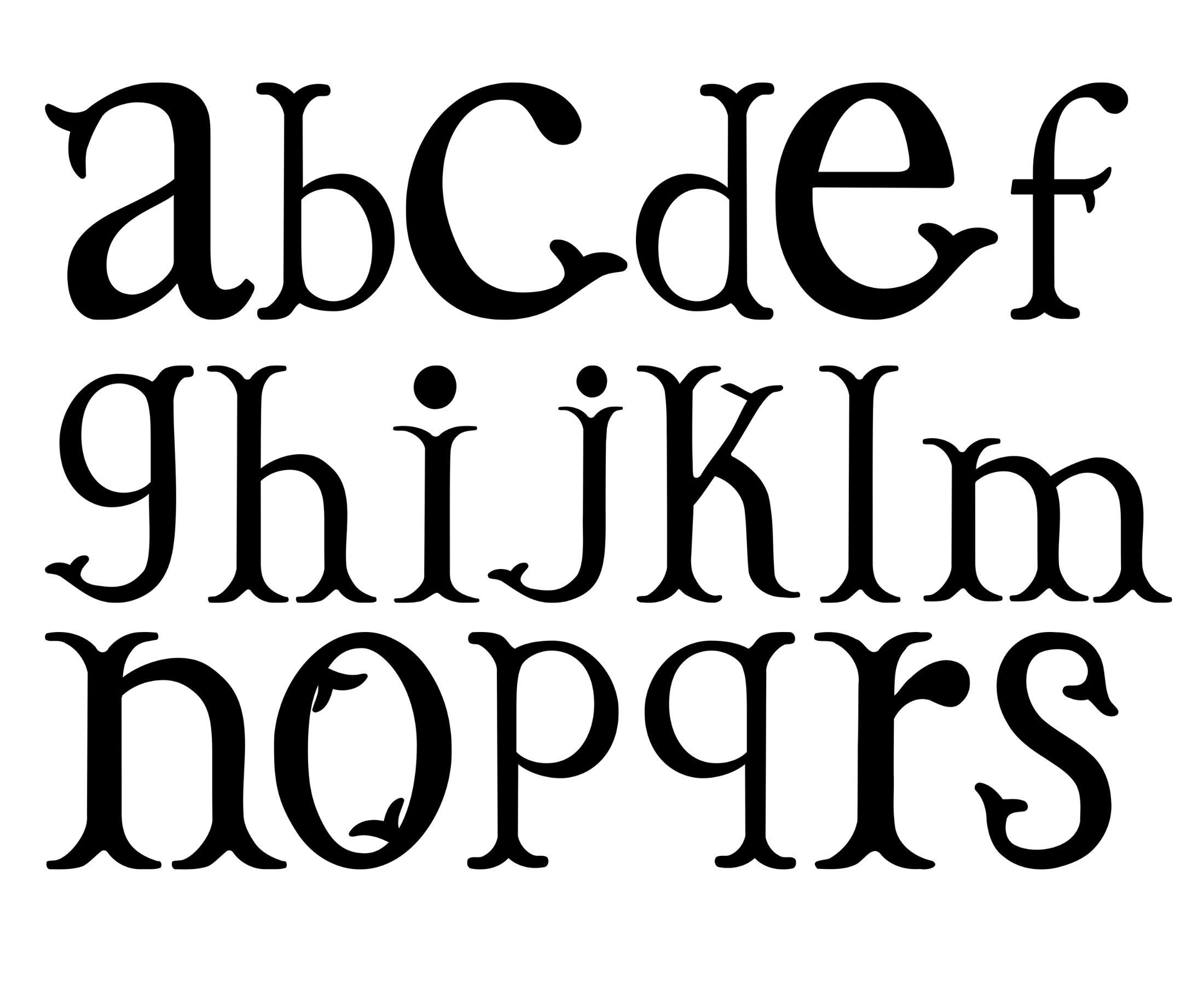 Fishtail Alphabet Monogram Svg Font, Wedding Monogram Svg, Monogram ...