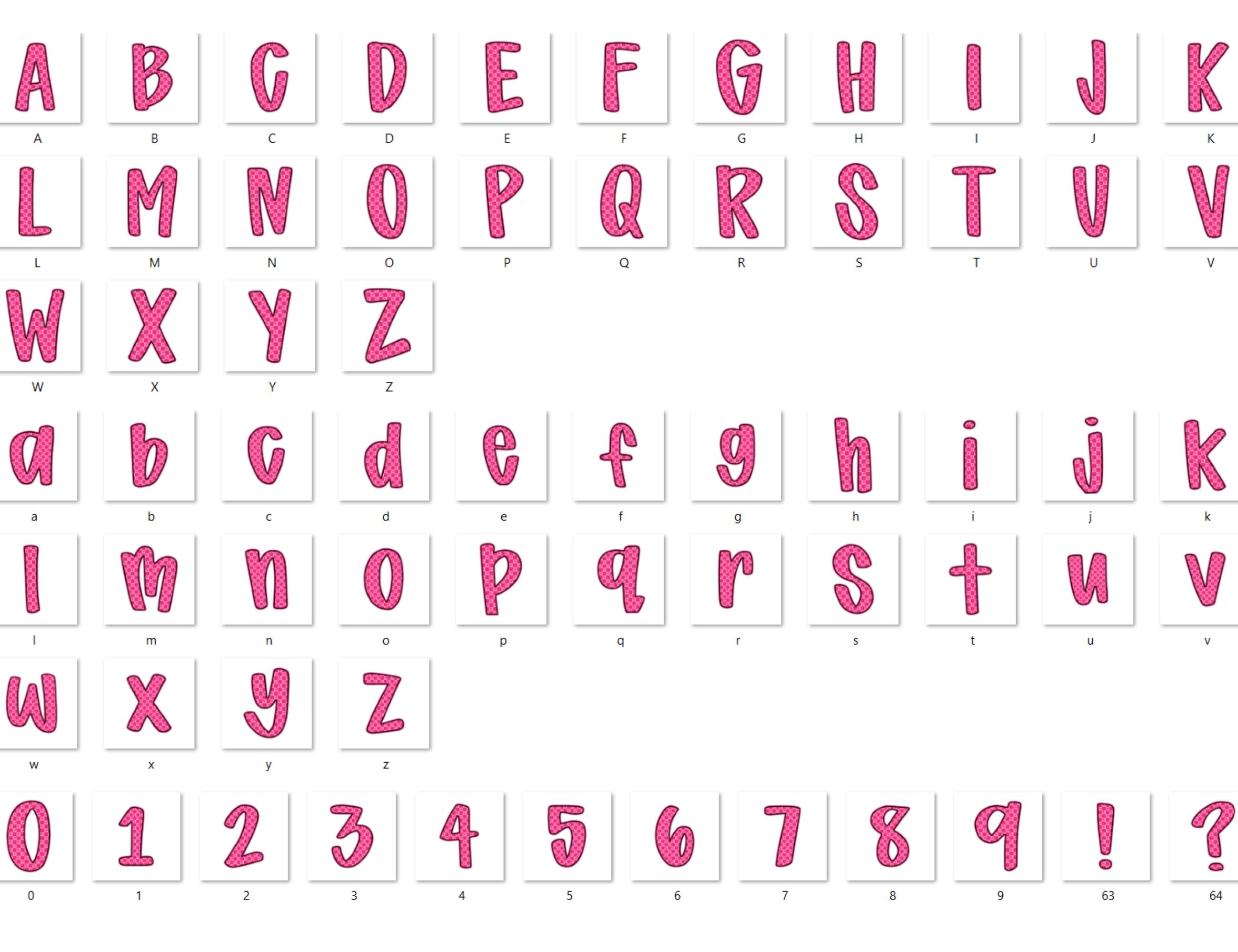 Breast Cancer Awareness Alphabet Png, Pink Doodle Alpha Bundle With ...