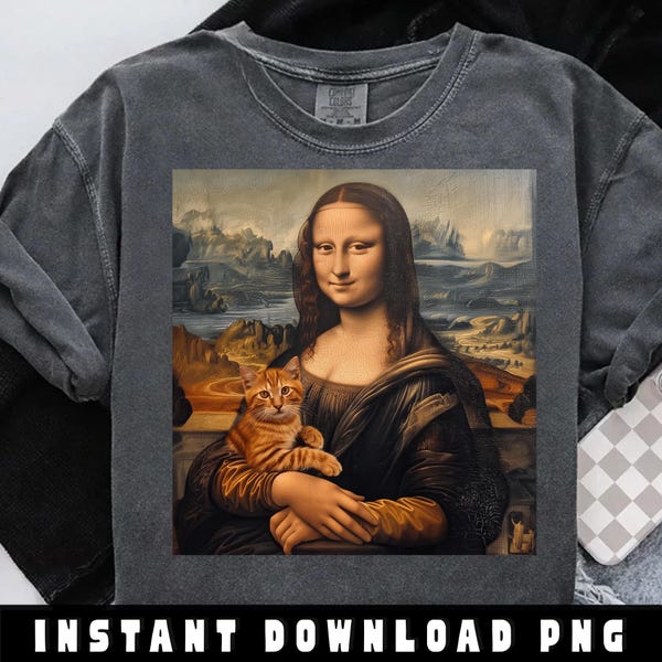 Mona Lisa Cat - Etsy