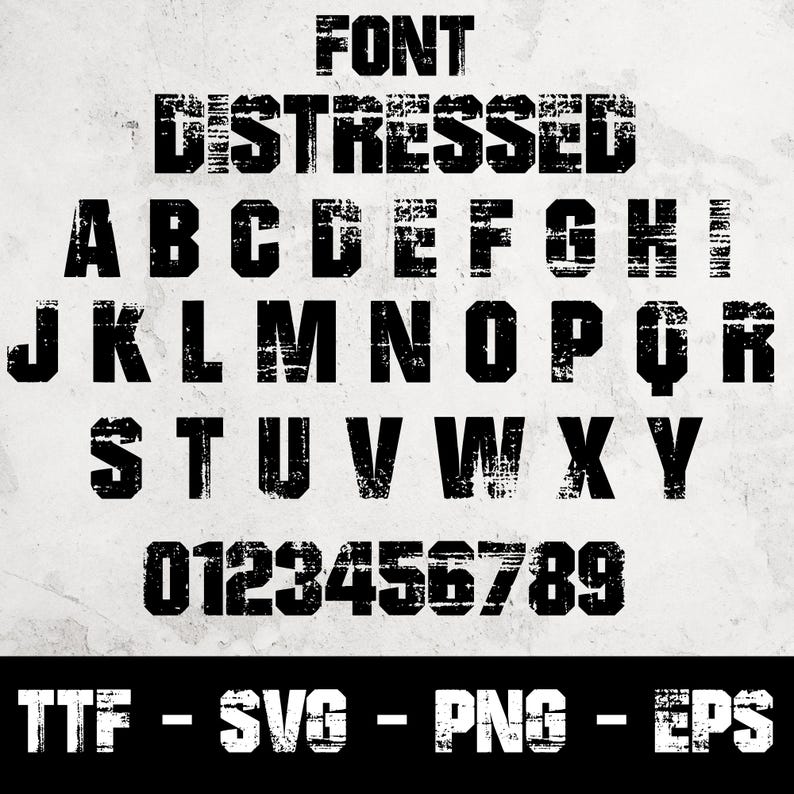 Distressed Font Svg – Distressed Svg – Grunge Svg – Alphabet Letters ...