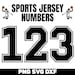 Varsity Font Numbers SVG: Black Bold Outline (digital Download) - Etsy