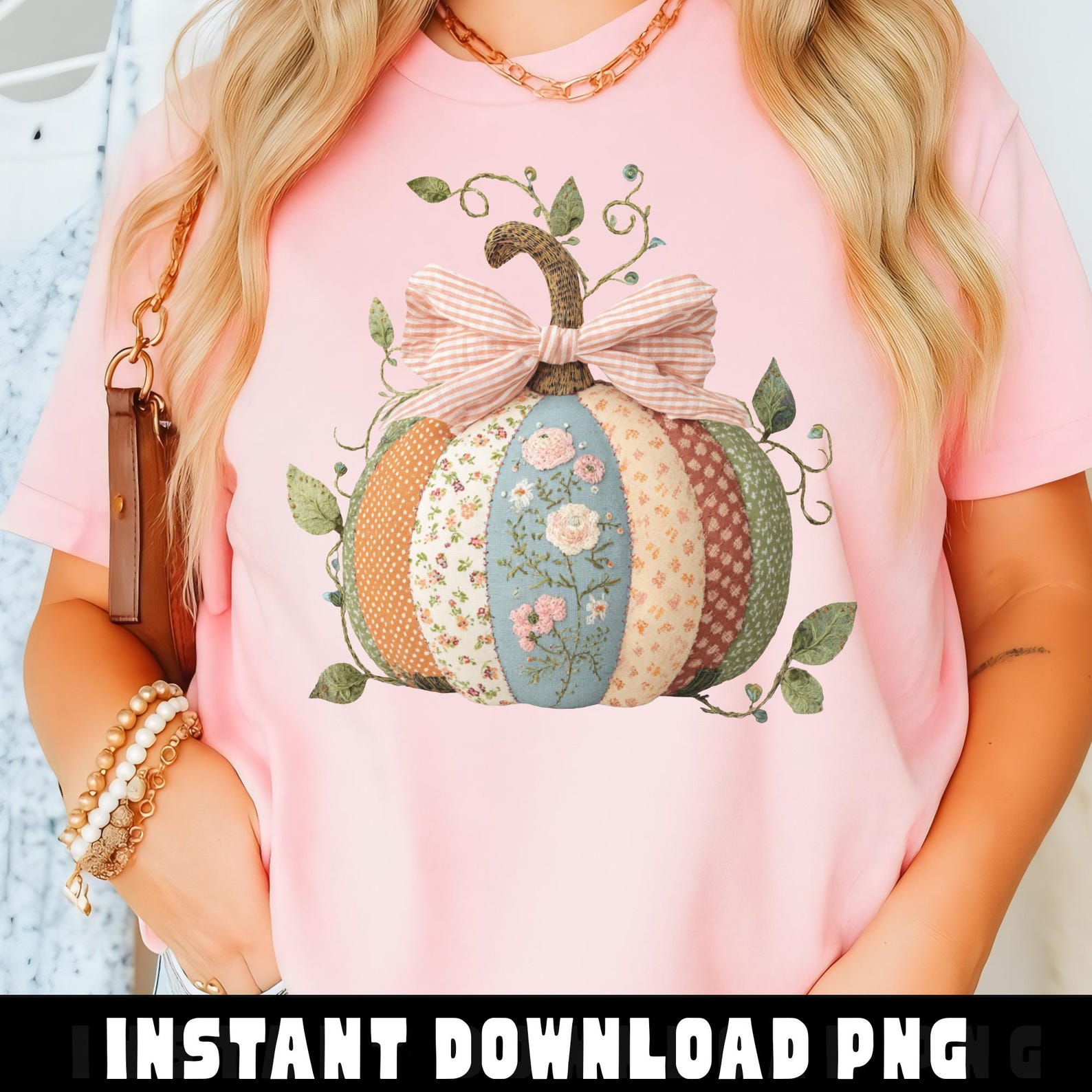 Patchwork Pumpkin PNG: Cottagecore Fall Design (digital Download) - Etsy