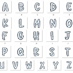 Back to School Doodle Alphabet Bundle Png, School Teacher Alphabet ...