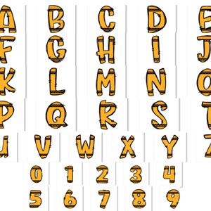 Crayon Alphabet Doodle Graphics PNG: Back to School Clip Art (digital ...