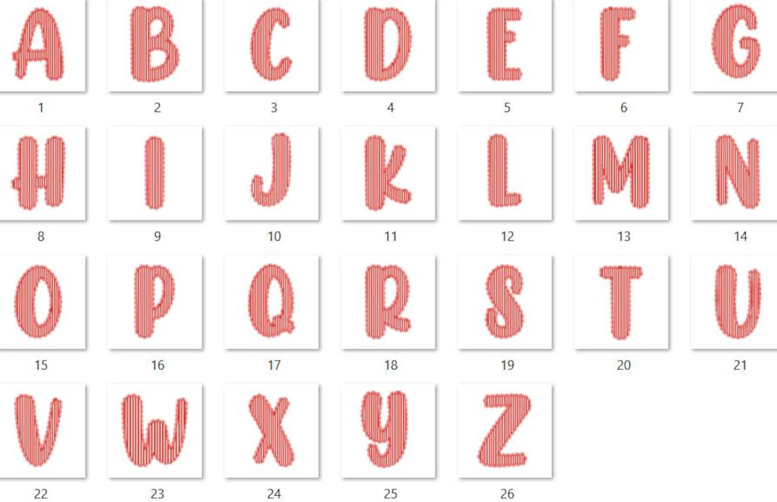 Lace Seersucker Alphabet PNG, Colorful Lace Font,striped Lace Letters ...