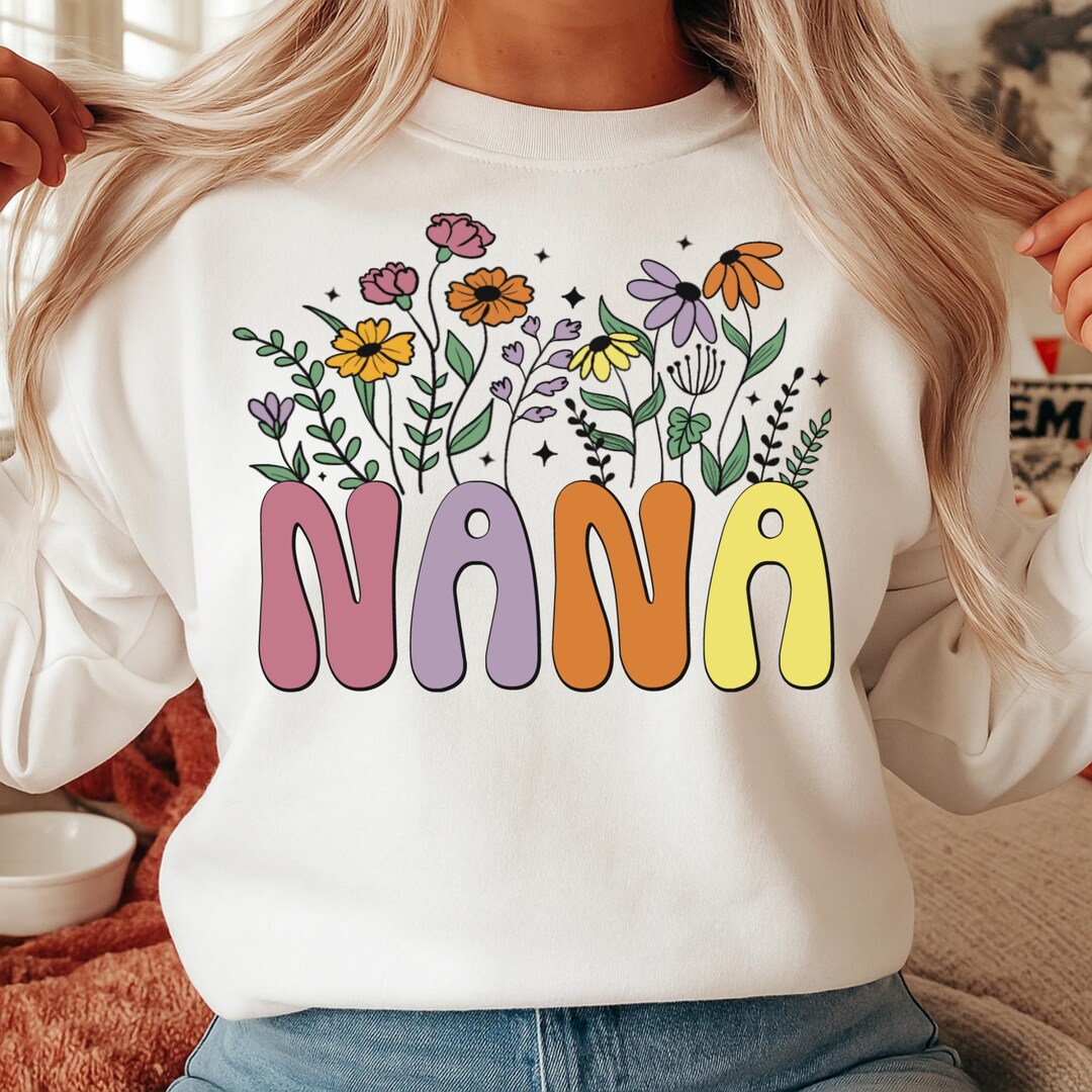 Nana Wild Flower PNG, Sublimation Design, Wildflower Png, Flower Png, Nana Floral Png, Mama Png ...