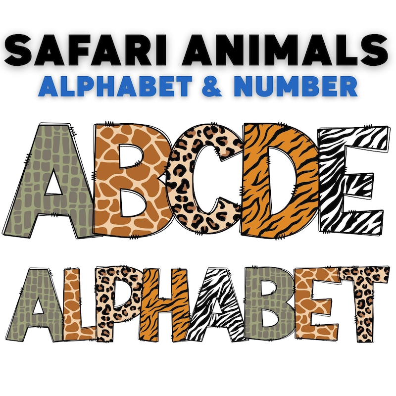 Png Safari Alphabet - Etsy