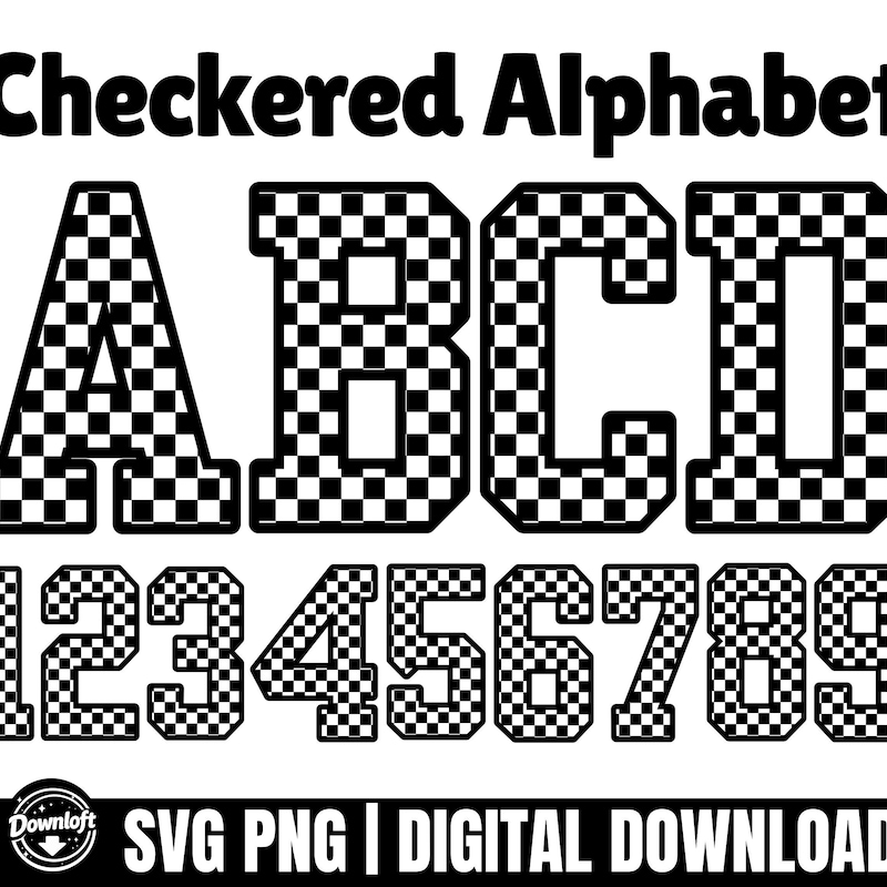 Black and White Checkered - Etsy