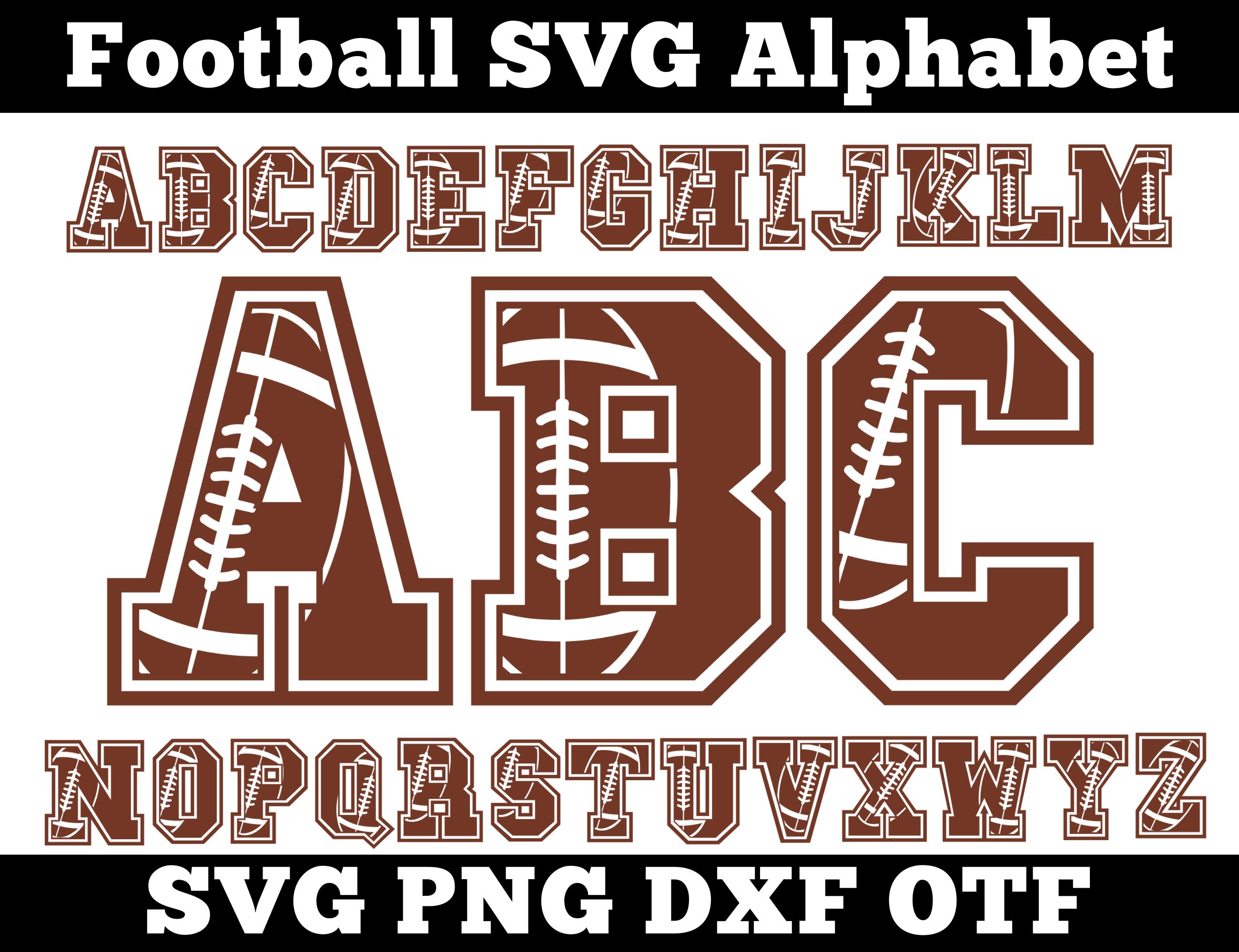 Varsity Font Svg: Football Letters & Numbers (PNG Digital Download - Etsy