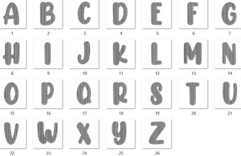 Lace Seersucker Alphabet PNG, Colorful Lace Font,striped Lace Letters ...