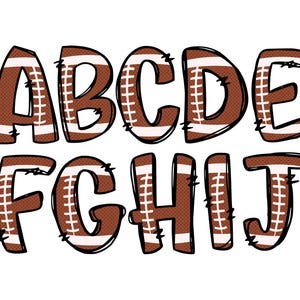 Football Alphabet Doodle Letters Png,football Letters Alphabet ...