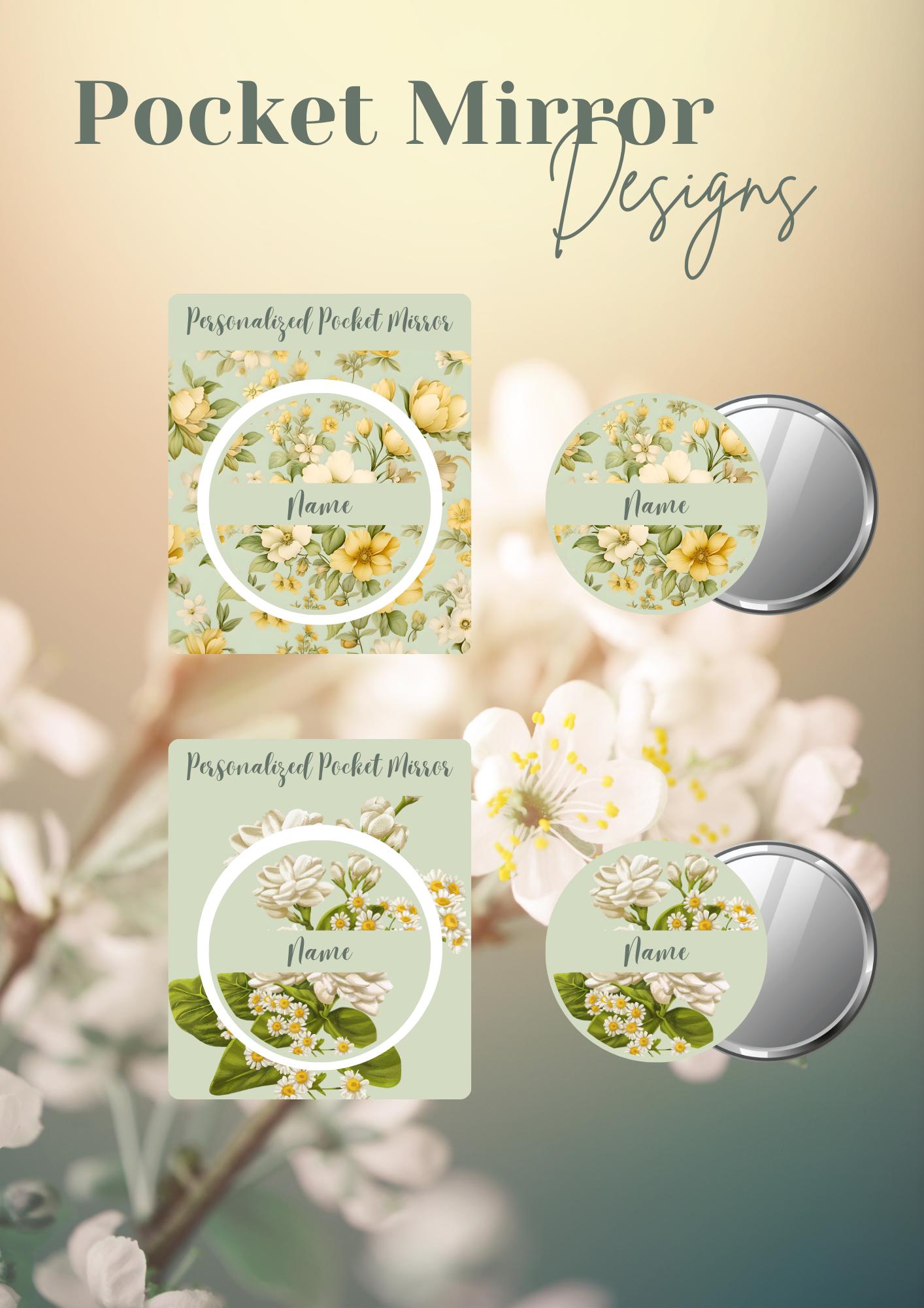 138 Pocket Mirror Design Templates | 58mm | Editable Digital Download ...