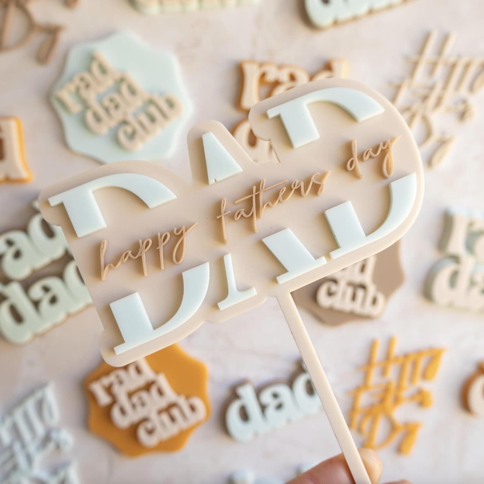 Happy Father's Day Cake Topper - Father's Day Decor - Dad's Cake Topper ...