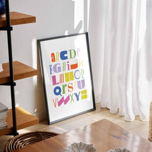 ABC Alphabet Digital Download Poster | Playful Kids Room Wall Art ...