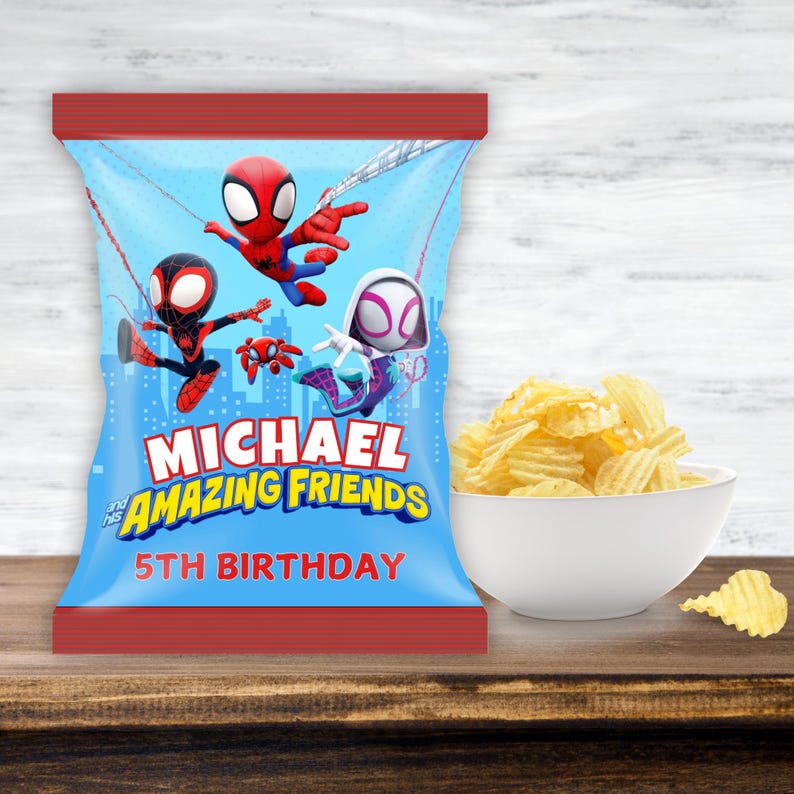 Editable Spidey Party Favors, Spidey Theme Party , Spidey Kids Party ...