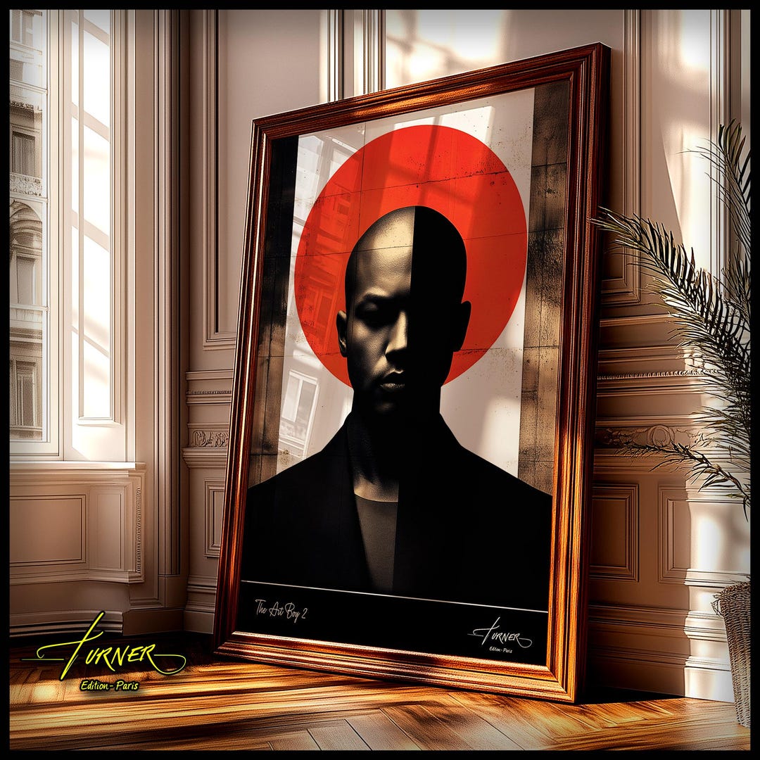 Male Portrait Poster, Graphic Poster, Charismatic Character, Male ...