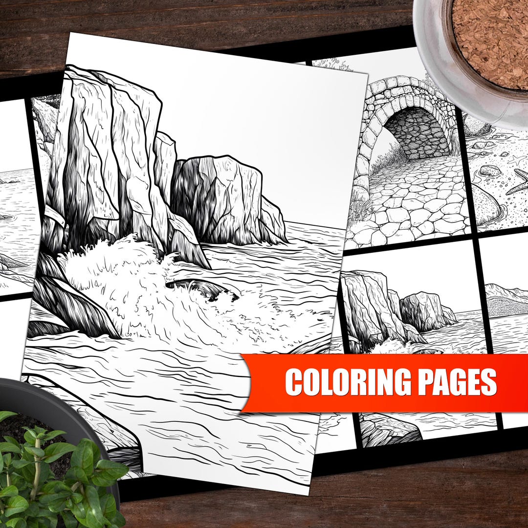 Acadia National Park Coloring Pages - Set of 20 Printable Designs 00009 ...
